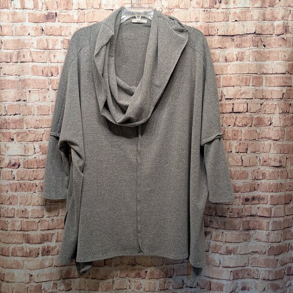 easel | Sweaters | Easel Oversized Cowl Neck Poncho Sweater Gray Size ...